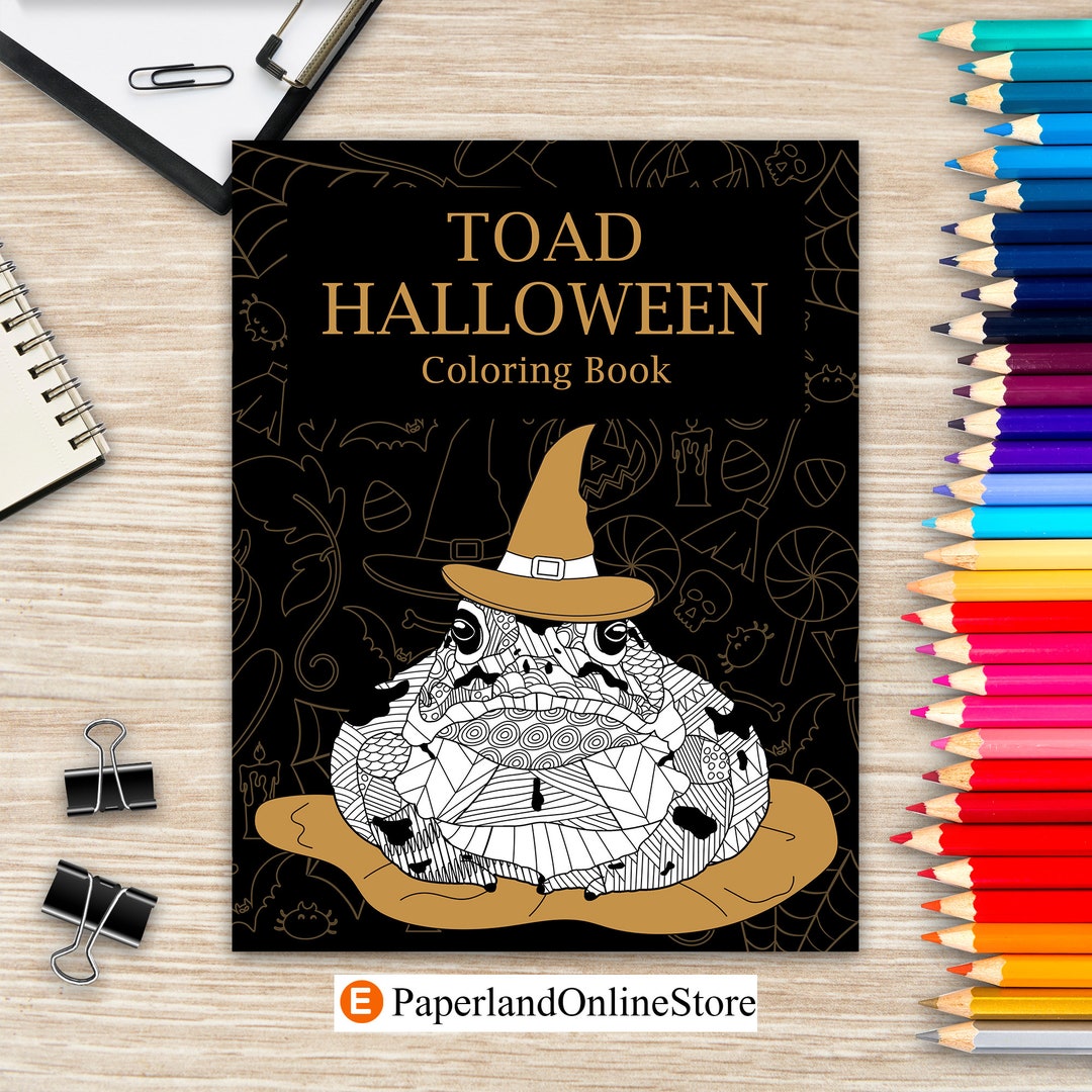 Toad Halloween Zentangle Coloring Book: Adult Coloring Pages - Etsy