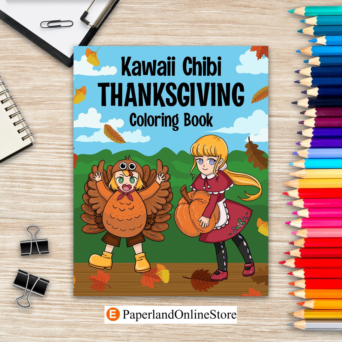 Kawaii Chibi Thanksgiving Coloring Book for Kids and Adults - Etsy