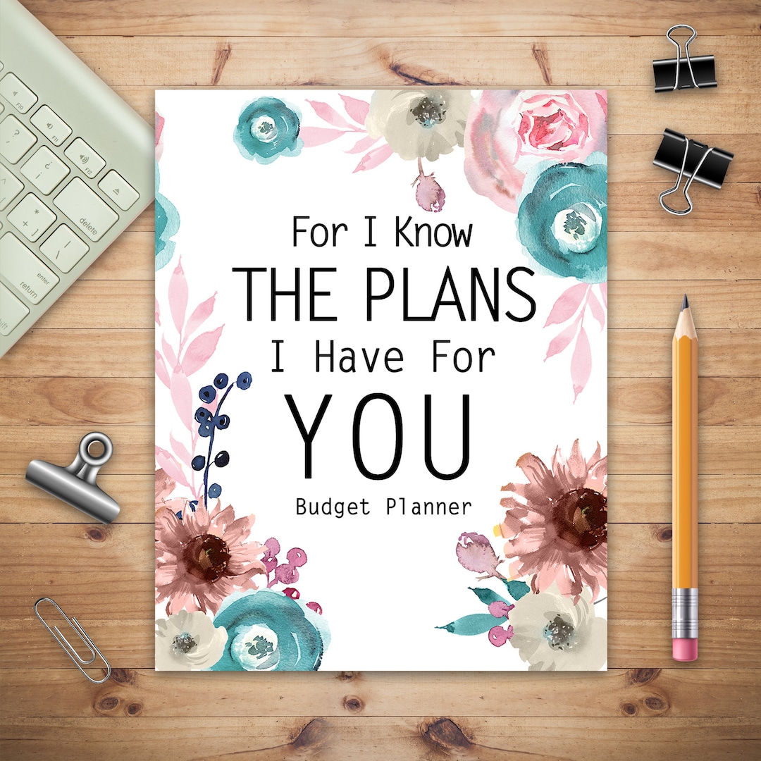 For I Know the Plans I Have for You, Adult Budget Planner (printed ...
