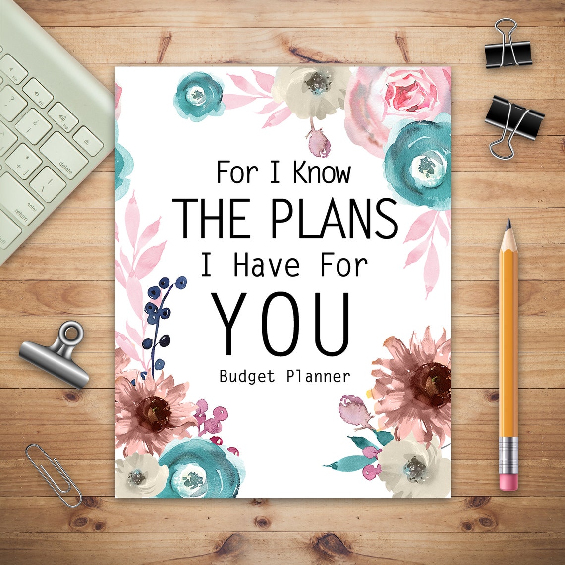 For I Know the Plans I Have for You, Adult Budget Planner (printed ...