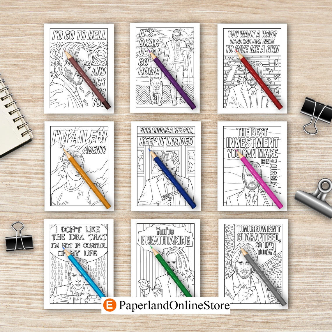 Keanu Coloring Book, Coloring Books for Adults, Actor Coloring Pages ...