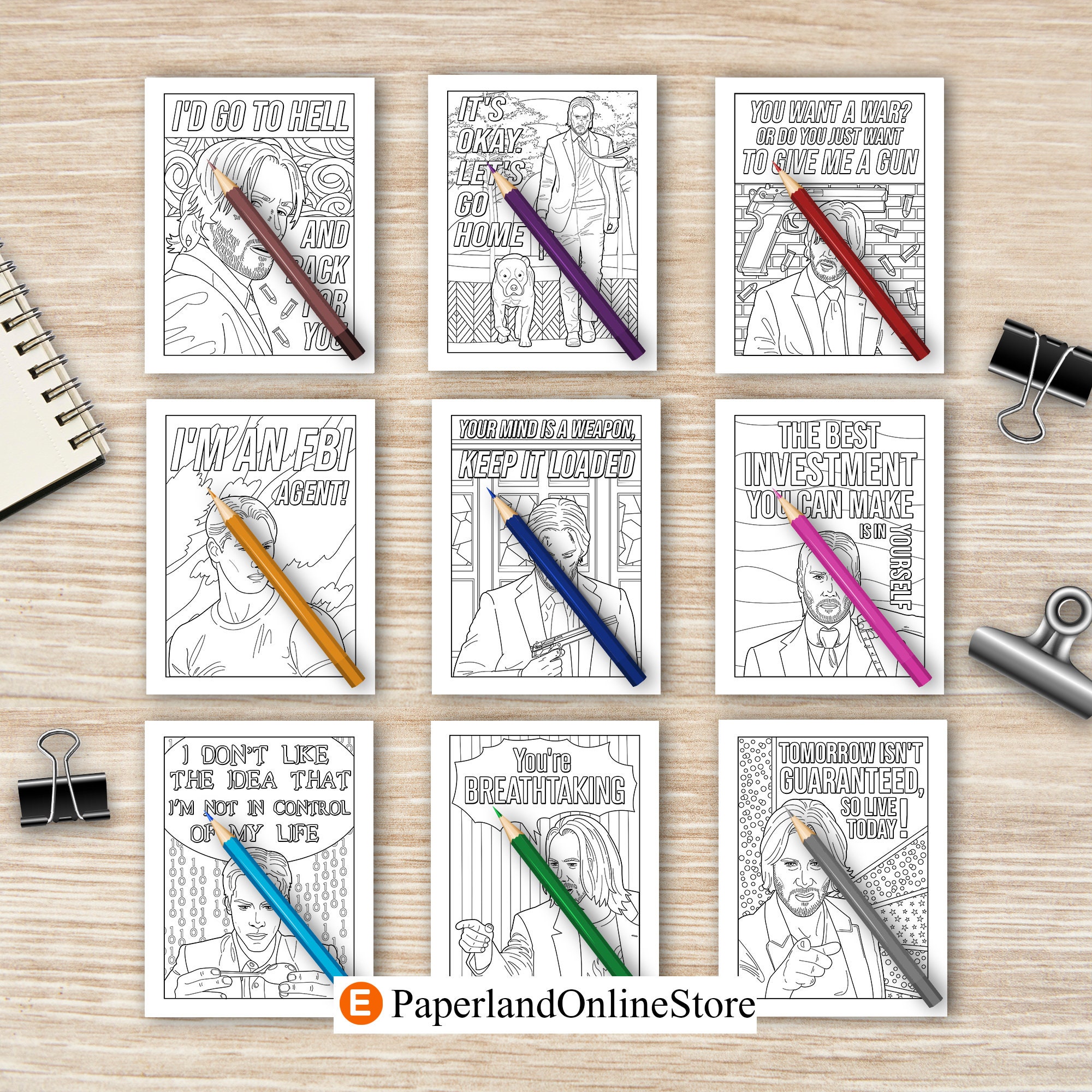 Keanu Coloring Book, Coloring Books for Adults, Actor Coloring Pages ...
