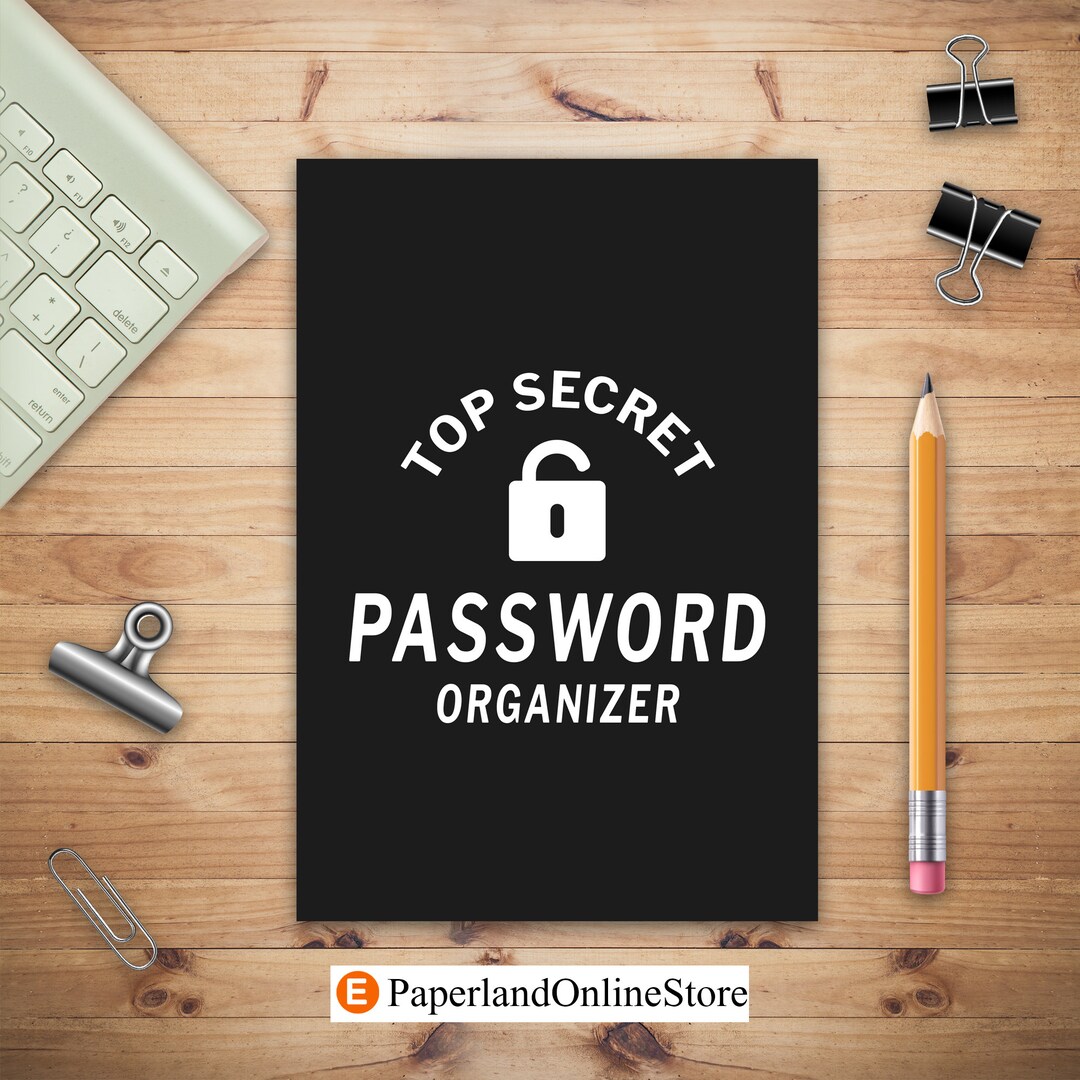 Top Secret Password Organizer, Password Log Book, Website Organizer ...