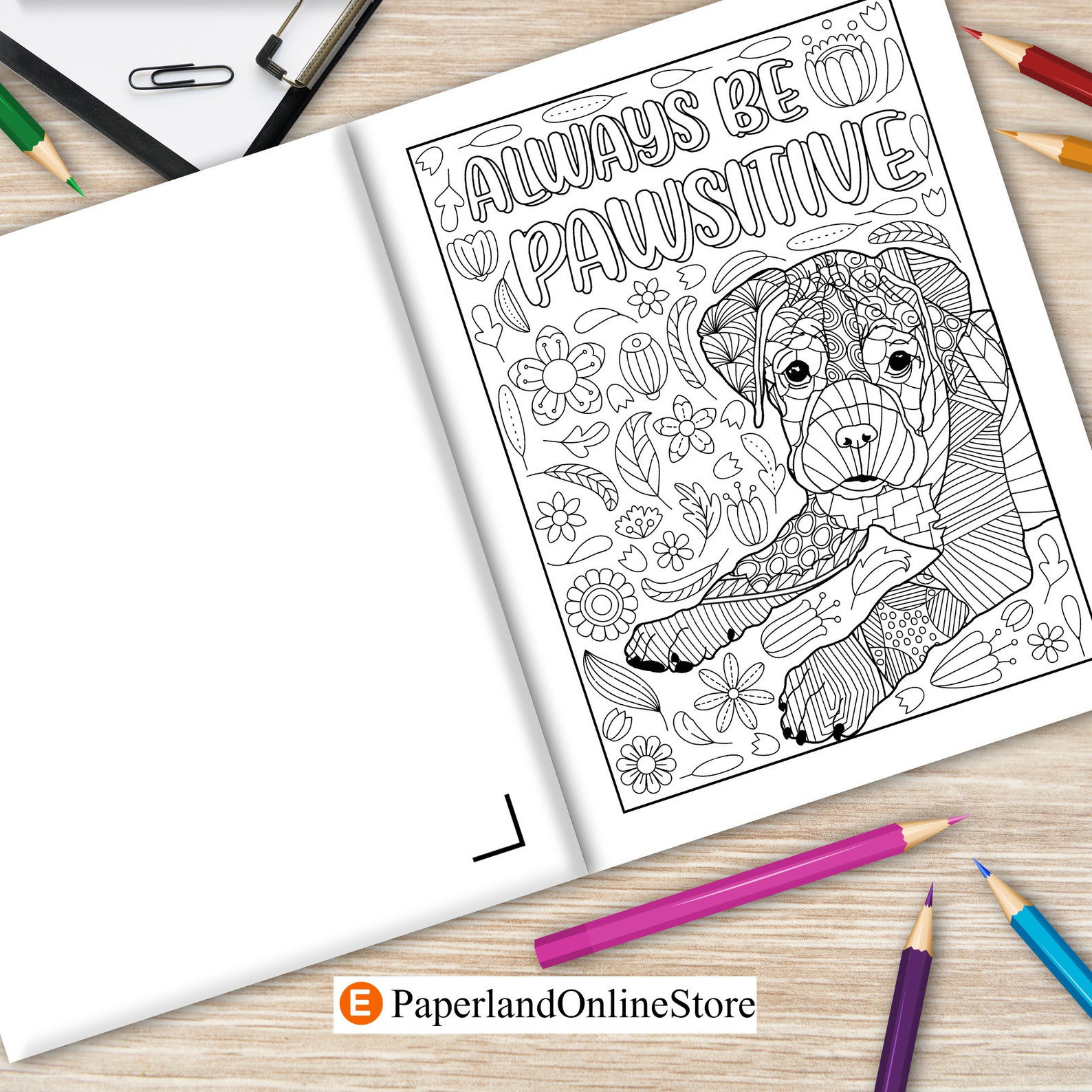 Boxer Dog Coloring Book Adult Coloring Book Gifts for Boxer - Etsy