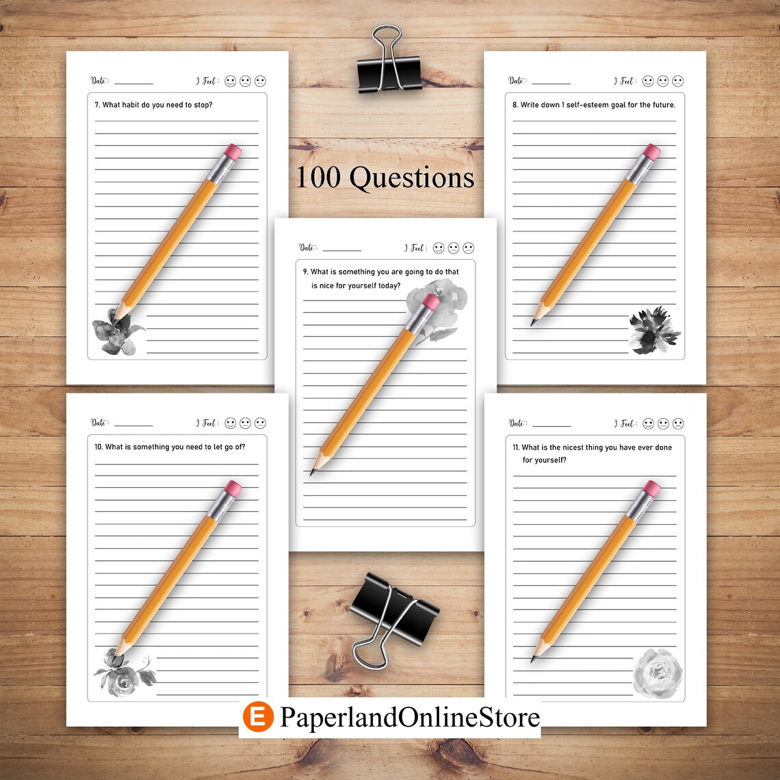 Love Yourself More 100 Day Self-love for Women, Daily Question Book ...