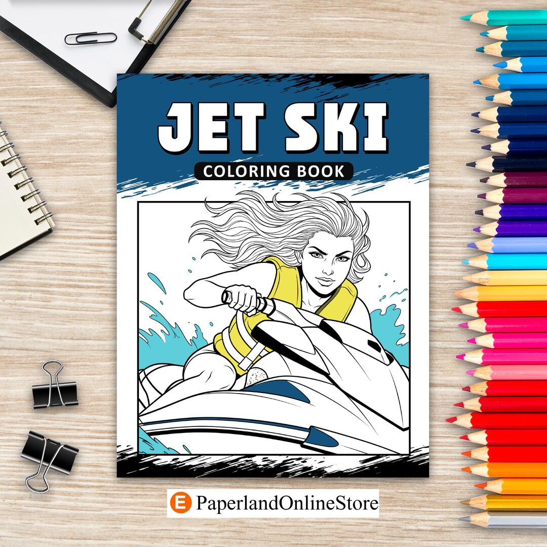 Jet Ski Coloring Book: Activity Book, Stress Relief Art - Etsy