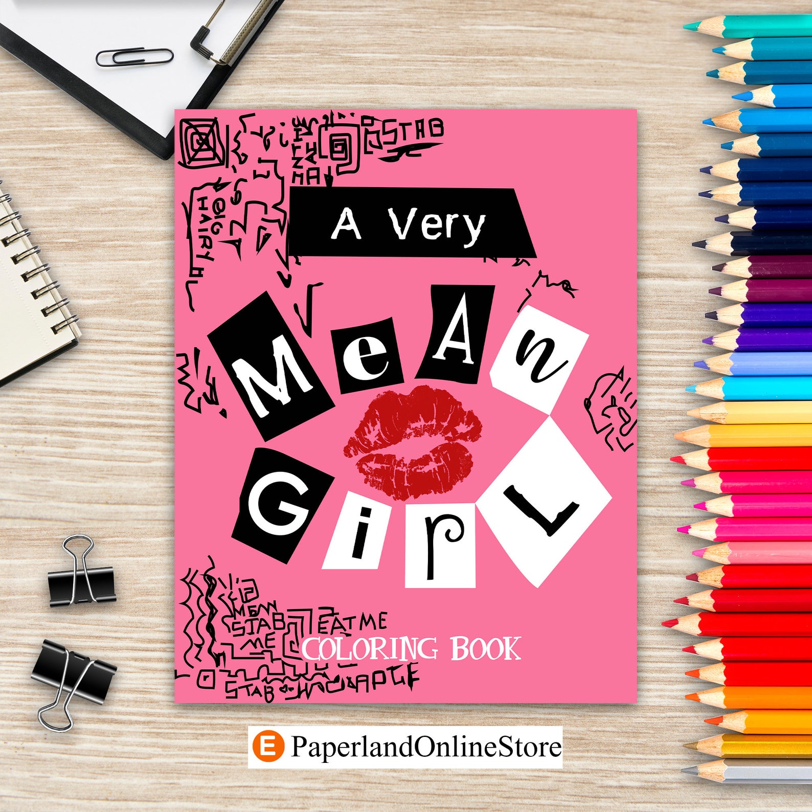 A Very Mean Girl Coloring Book Bachelorette Mean Girls Party - Etsy