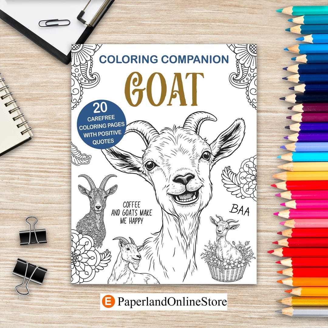 Coloring Companion Goat | Fun Mandalas & Hilarious Quotes | 20 ...