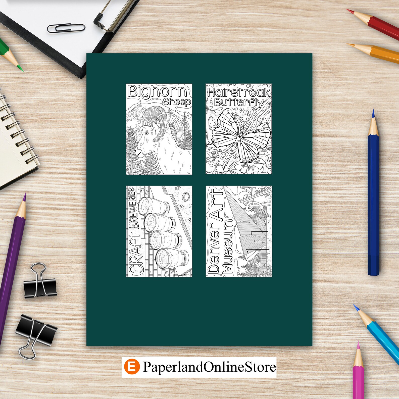 Colorado Coloring Book Coloring Books for Adults Blue - Etsy