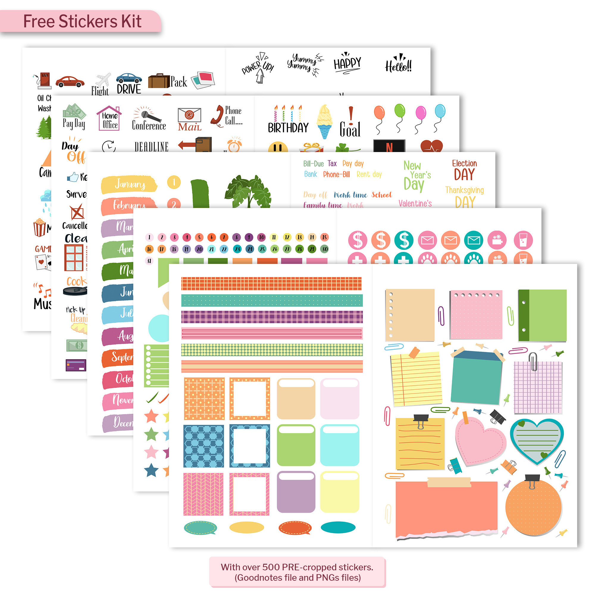 Colorful Digital Planner, Goodnotes Android iPad Planner, Undated Daily ...