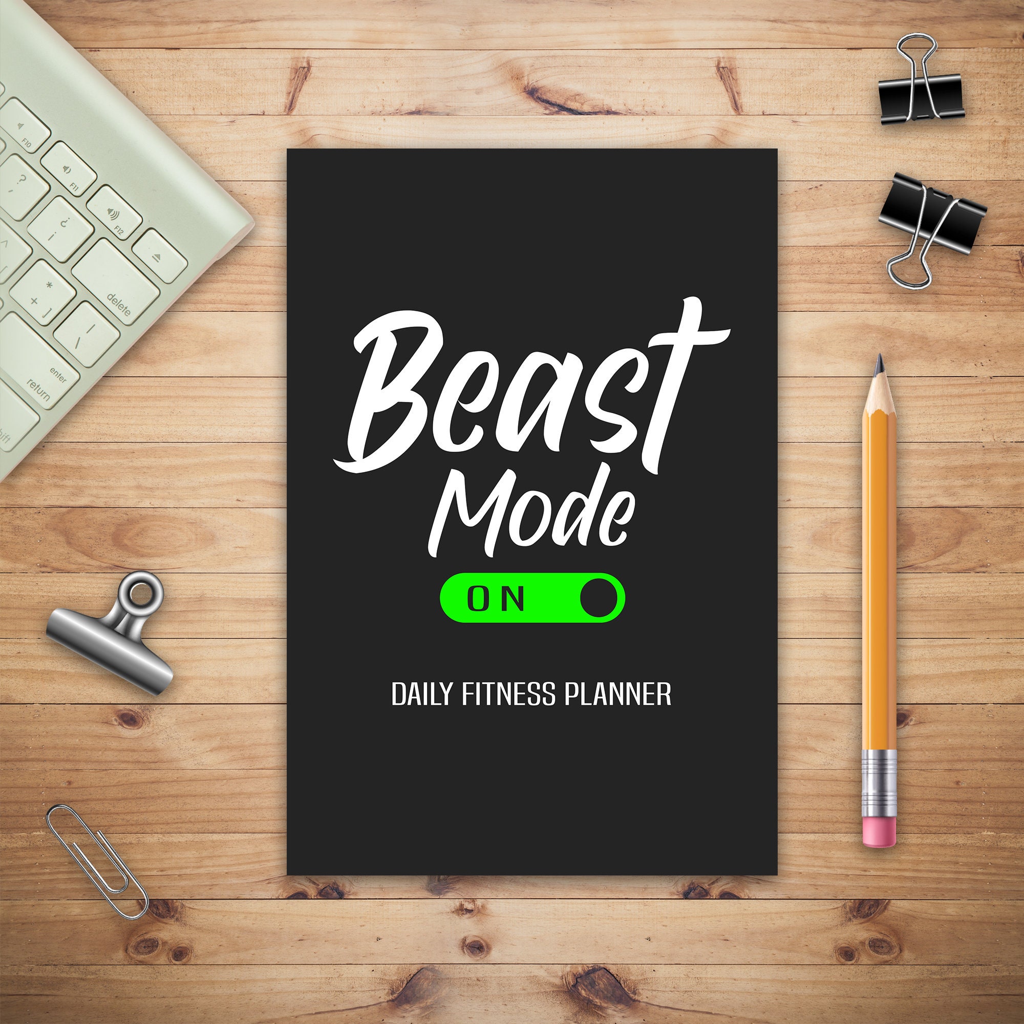 Beast Mode on Daily Fitness Planner Weight Training Planner | Etsy