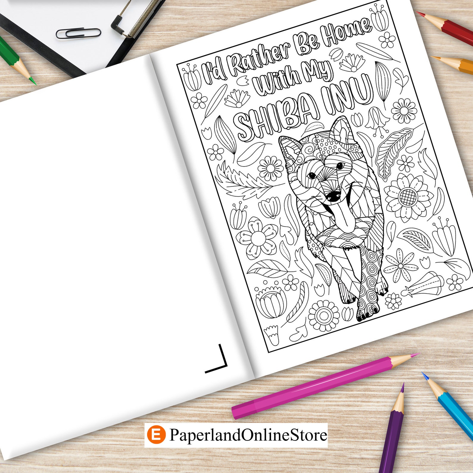 Shiba Inu Coloring Book Coloring Book for Adults Shiba Inu - Etsy