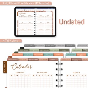 Boho Style Digital Planner, Goodnotes Android or iPad Planner, Undated ...