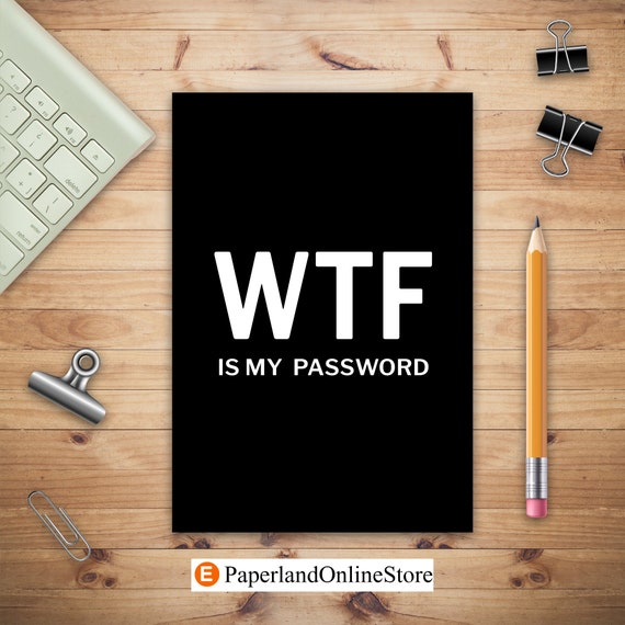 WTF is My Password Password Log Book Username Keeper - Etsy