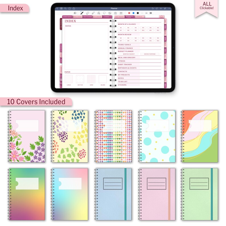 Colorful Digital Planner Goodnotes Android Ipad Planner - Etsy