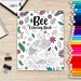 Bee Coloring Book, Adult Coloring Book, Bee Lover Gift, Floral Mandala ...
