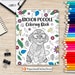 Otter Coloring Book, Adult Coloring Book, Animal Coloring Book, Floral ...