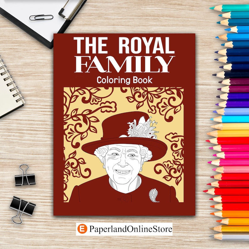 The Royal Family Inspired Coloring Book Adult Coloring Book - Etsy