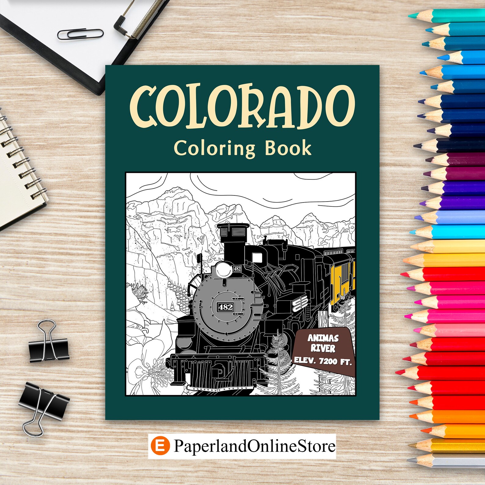 Colorado Coloring Book Coloring Books for Adults Blue - Etsy
