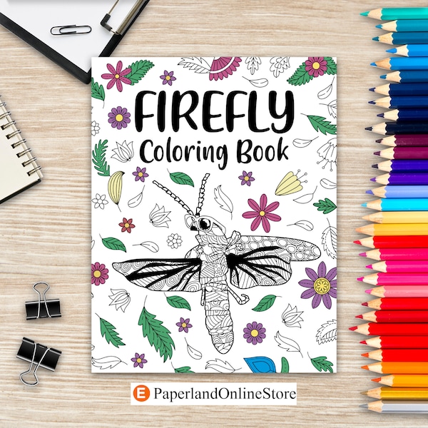 Firefly Coloring Page - Etsy