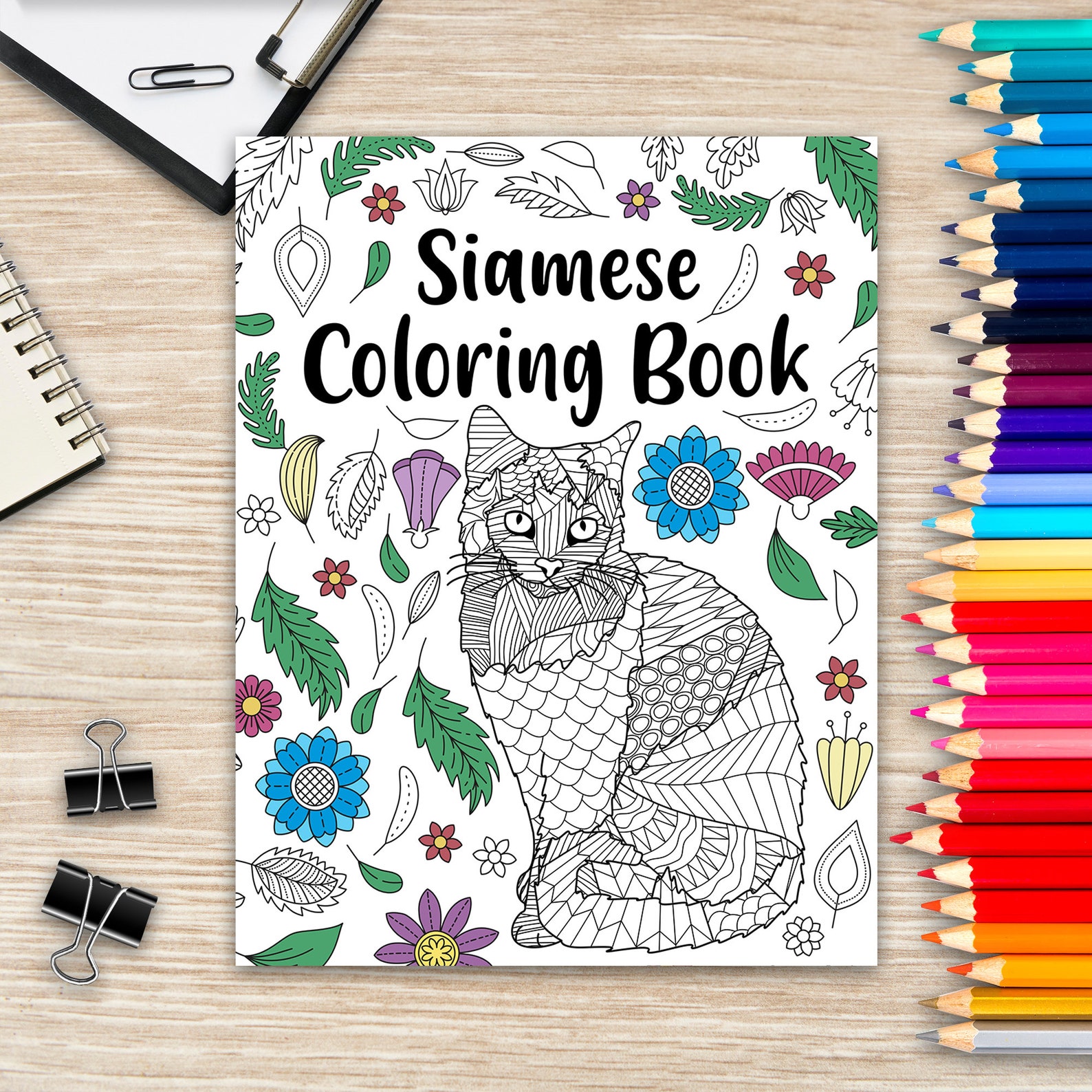 Siamese Cat Coloring Book Cat Owner Gift Cat Mom Cat Gifts - Etsy