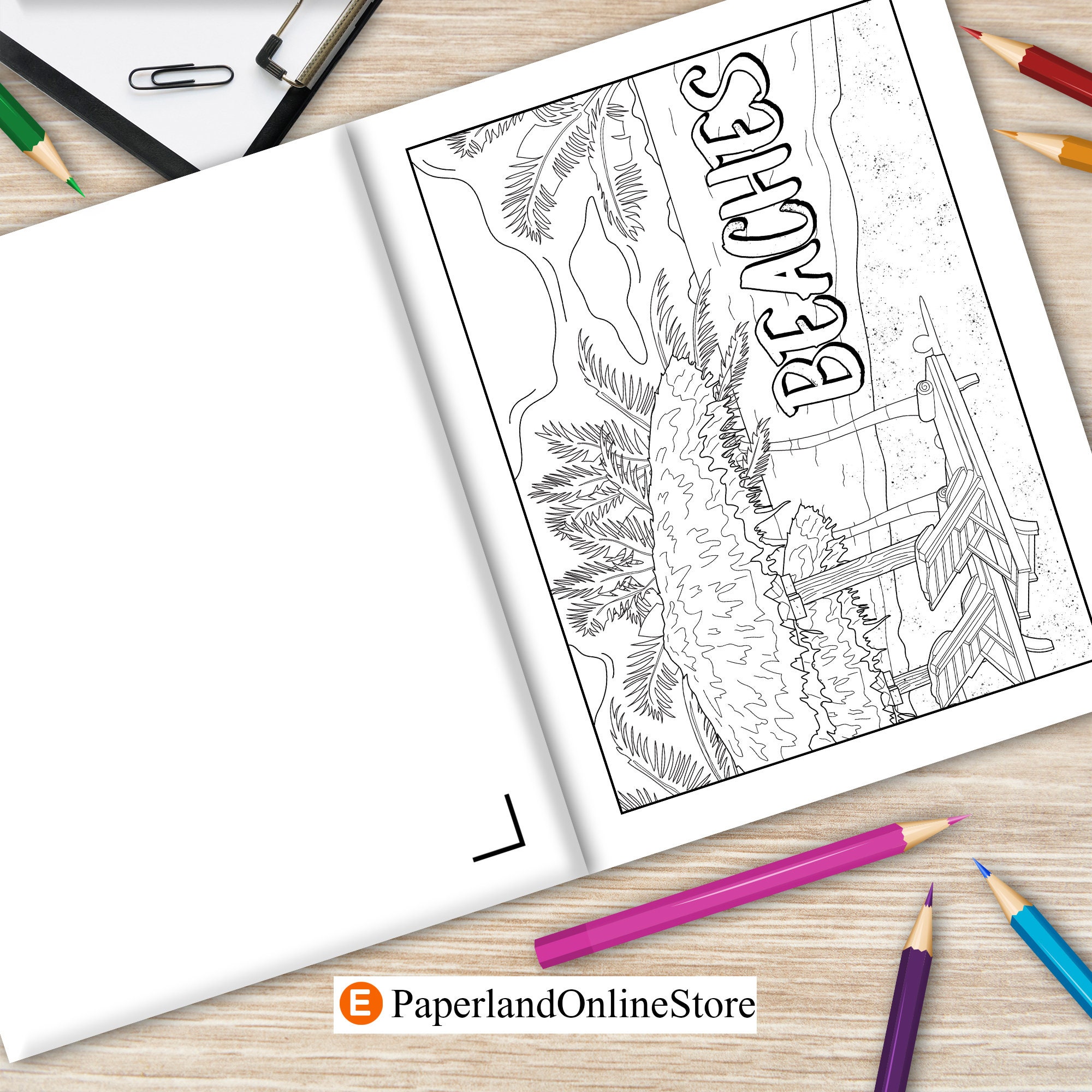 Hawaii Coloring Book: Adult Coloring Pages, Hawaiian Landmarks - Etsy