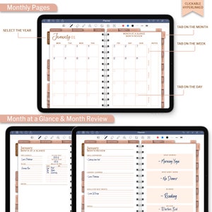 Boho Style Digital Planner, Goodnotes Android or iPad Planner, Undated ...
