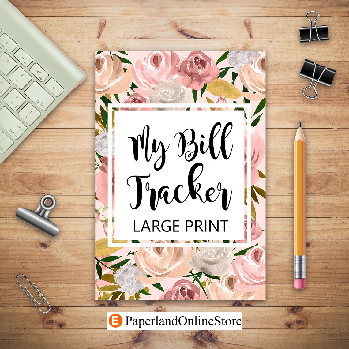 My Bill Tracker Large Print Bill Log Notebook Bill Payment | Etsy