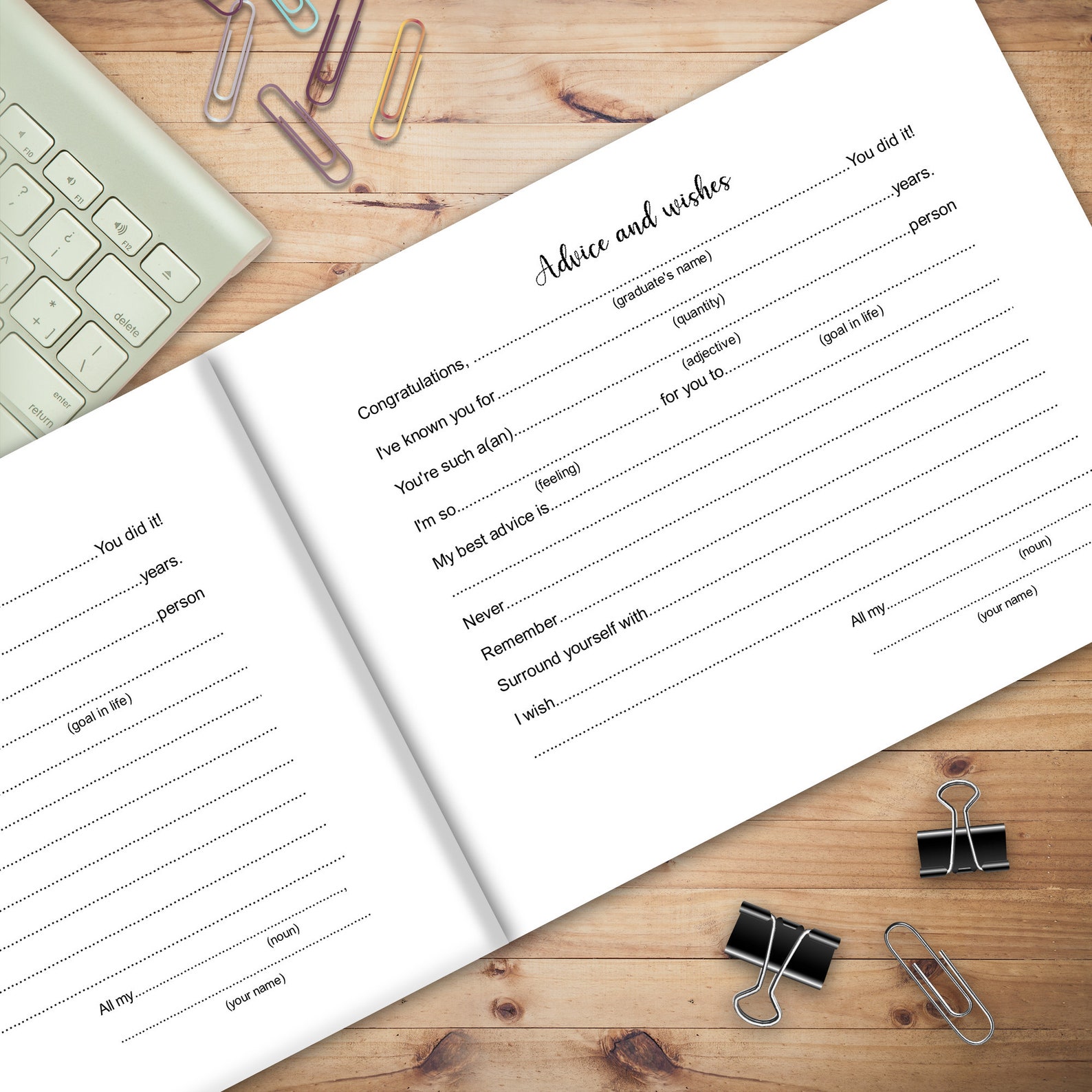 Graduation Guest Book Be Strong & Courageous Graduation Guest | Etsy