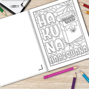 Weed Coloring Book, Best Coloring Books for Adults Who Are Stoner or ...