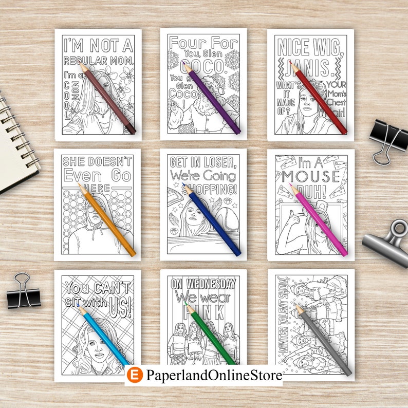 A Very Mean Girl Coloring Book Bachelorette Mean Girls Party - Etsy