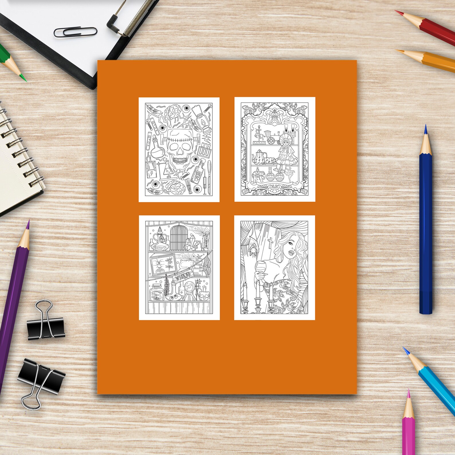 Whimsical Halloween Coloring Book Adult Coloring Book - Etsy