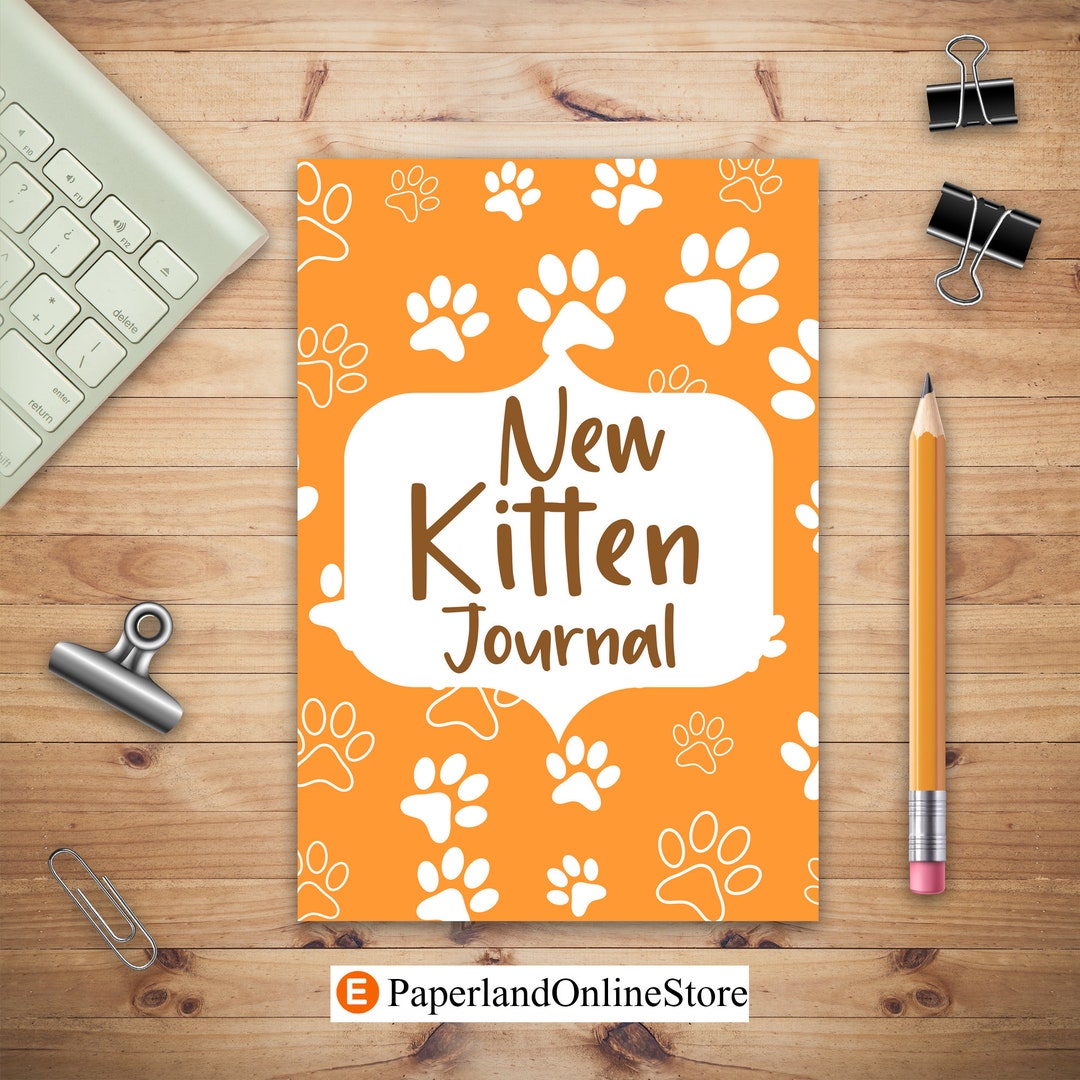 New Kitten Journal, Cat Lovers Log Book, Cat Care Journal, Journal Pet ...