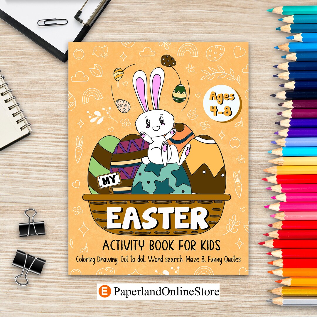 My Easter Activity Book for Kids Age 4-8, Easter Egg Coloring Book ...