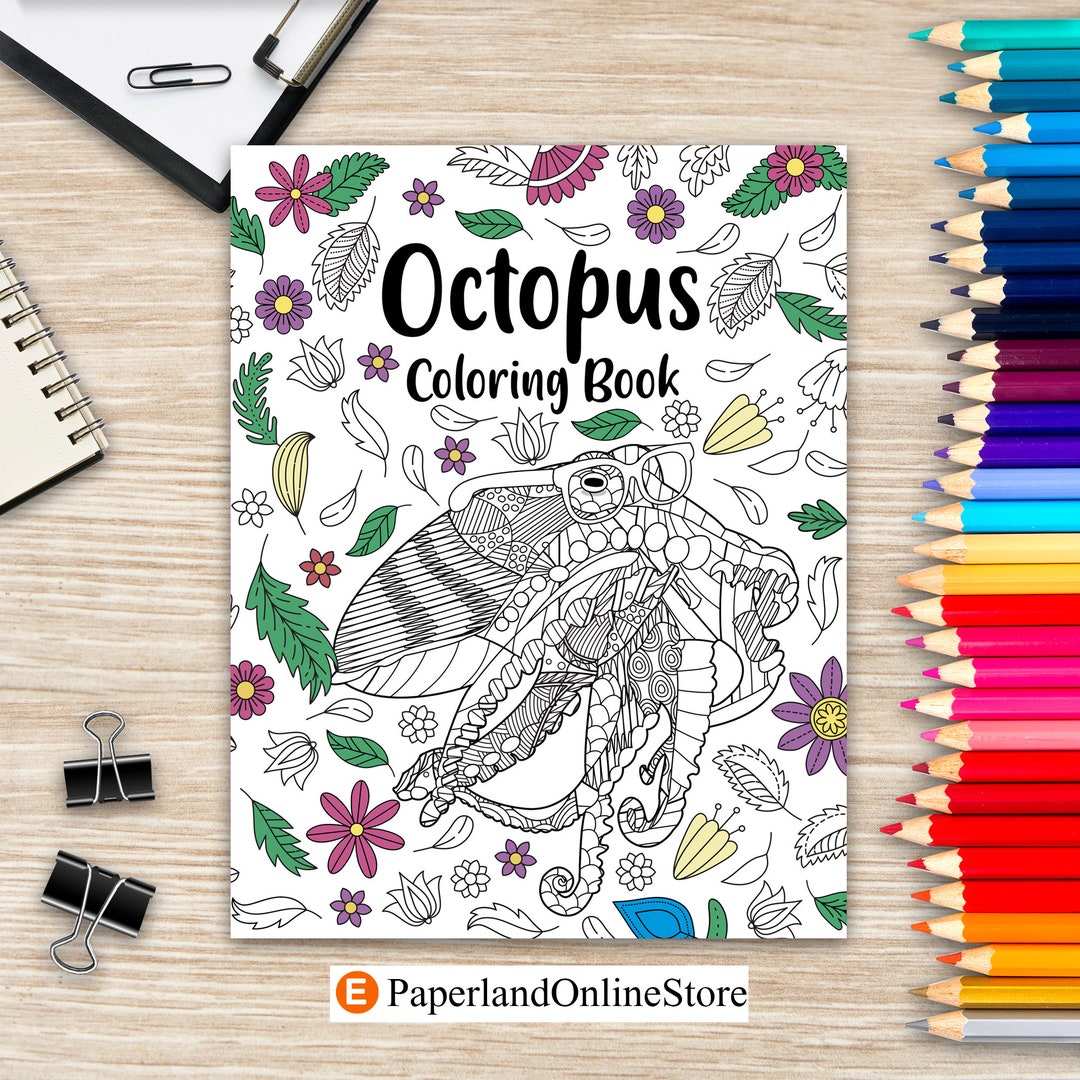 Octopus Coloring Book, Zentangle Coloring Books for Adult, Floral ...