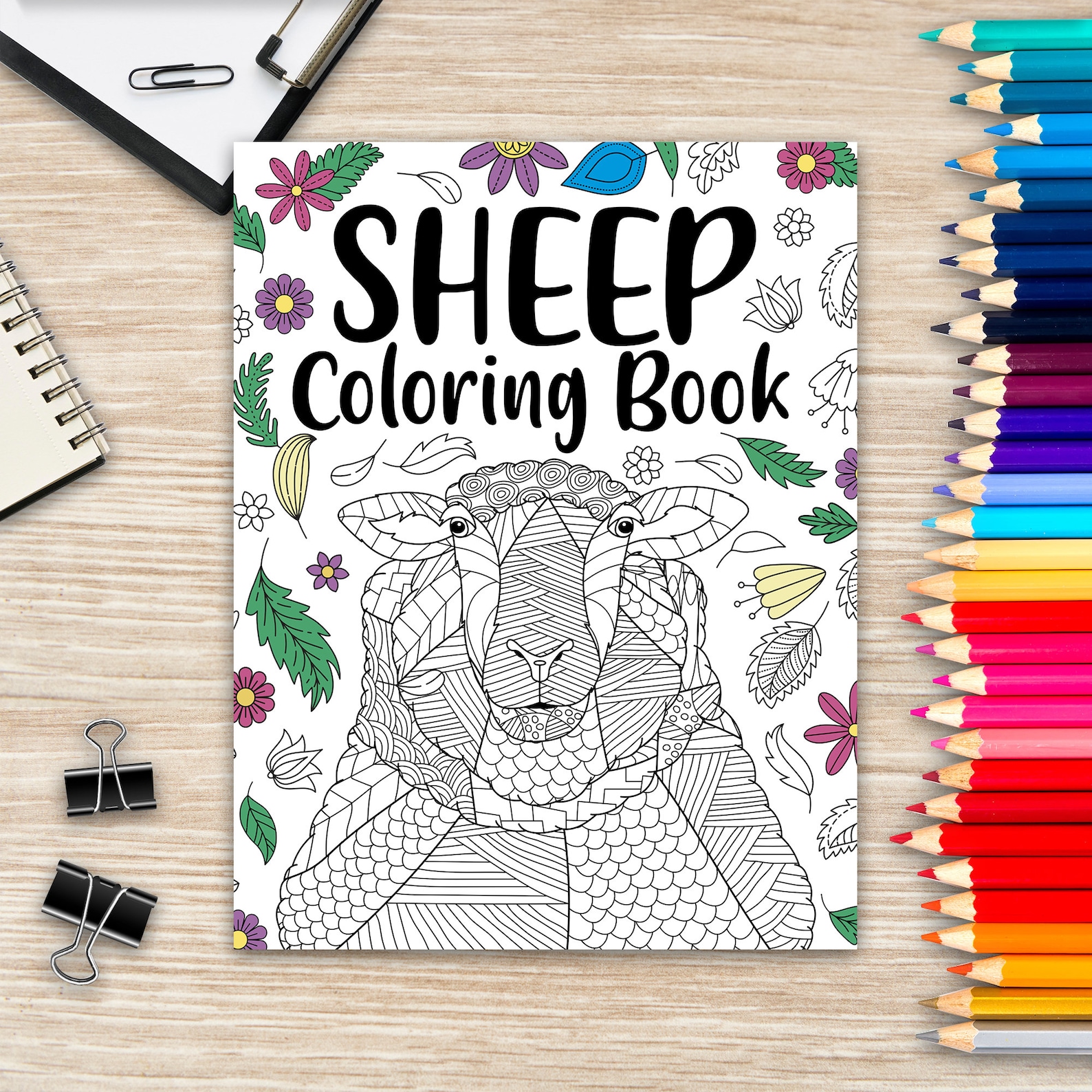 Sheep Coloring Book Adult Coloring Book Sheep Lovers Gift - Etsy