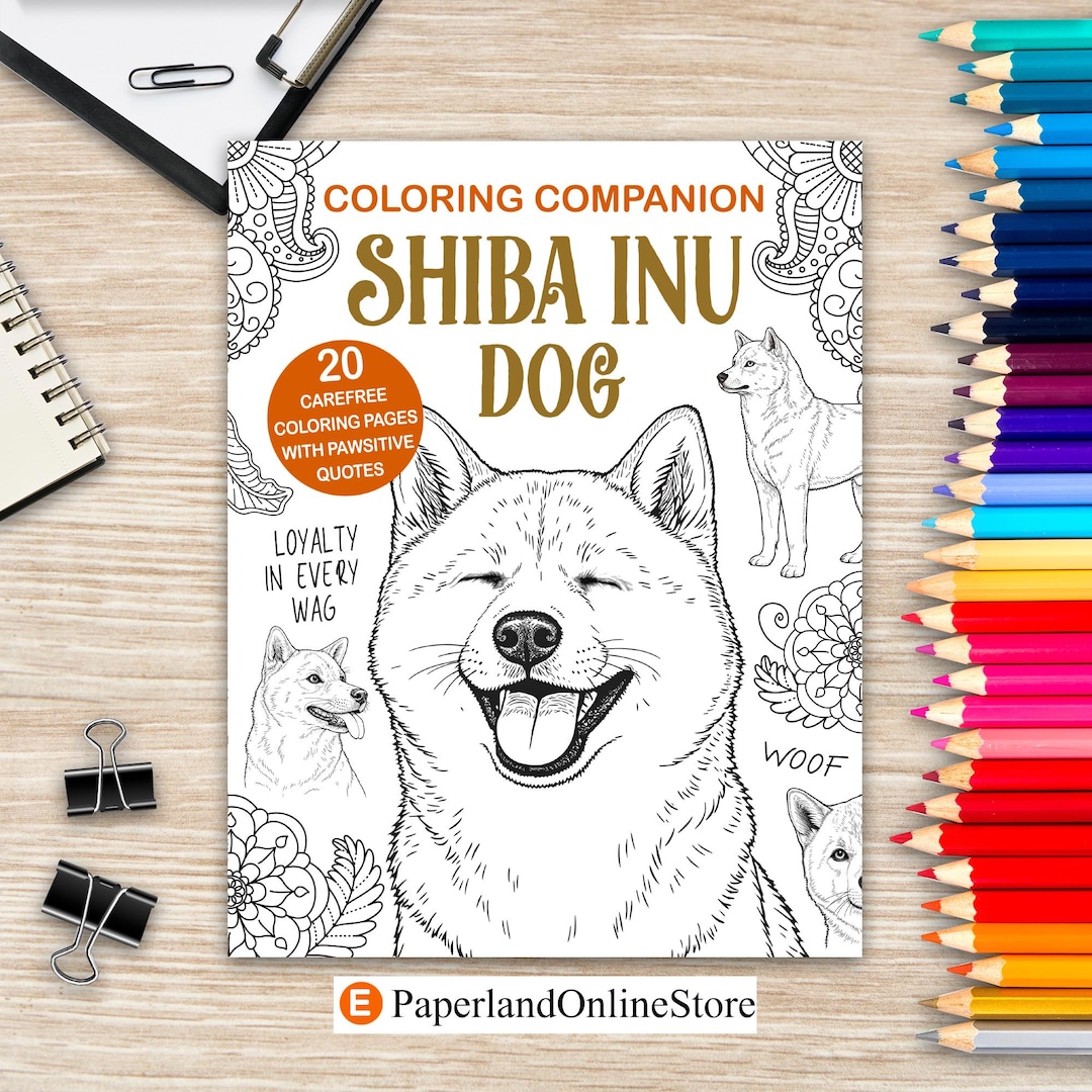 Coloring Companion Shiba Inu Dog | Fun Mandalas & Hilarious Quotes | 20 ...