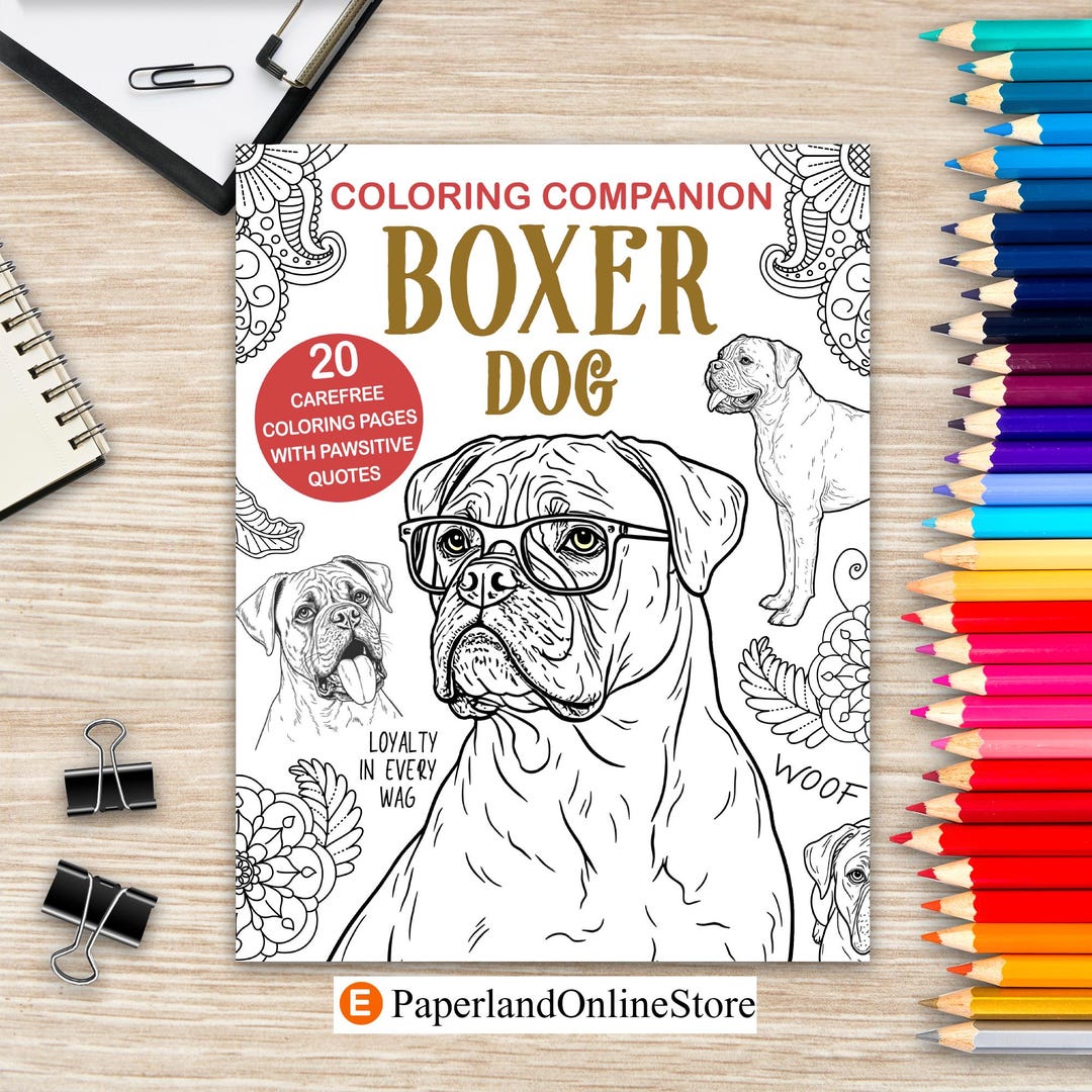 Coloring Companion Boxer Dog | Fun Mandalas & Hilarious Quotes | 20 Dog ...