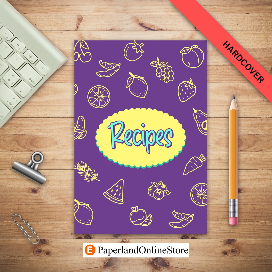Recipes Food Journal Hardcover, Kitchen Conversion Chart, Diary Food ...