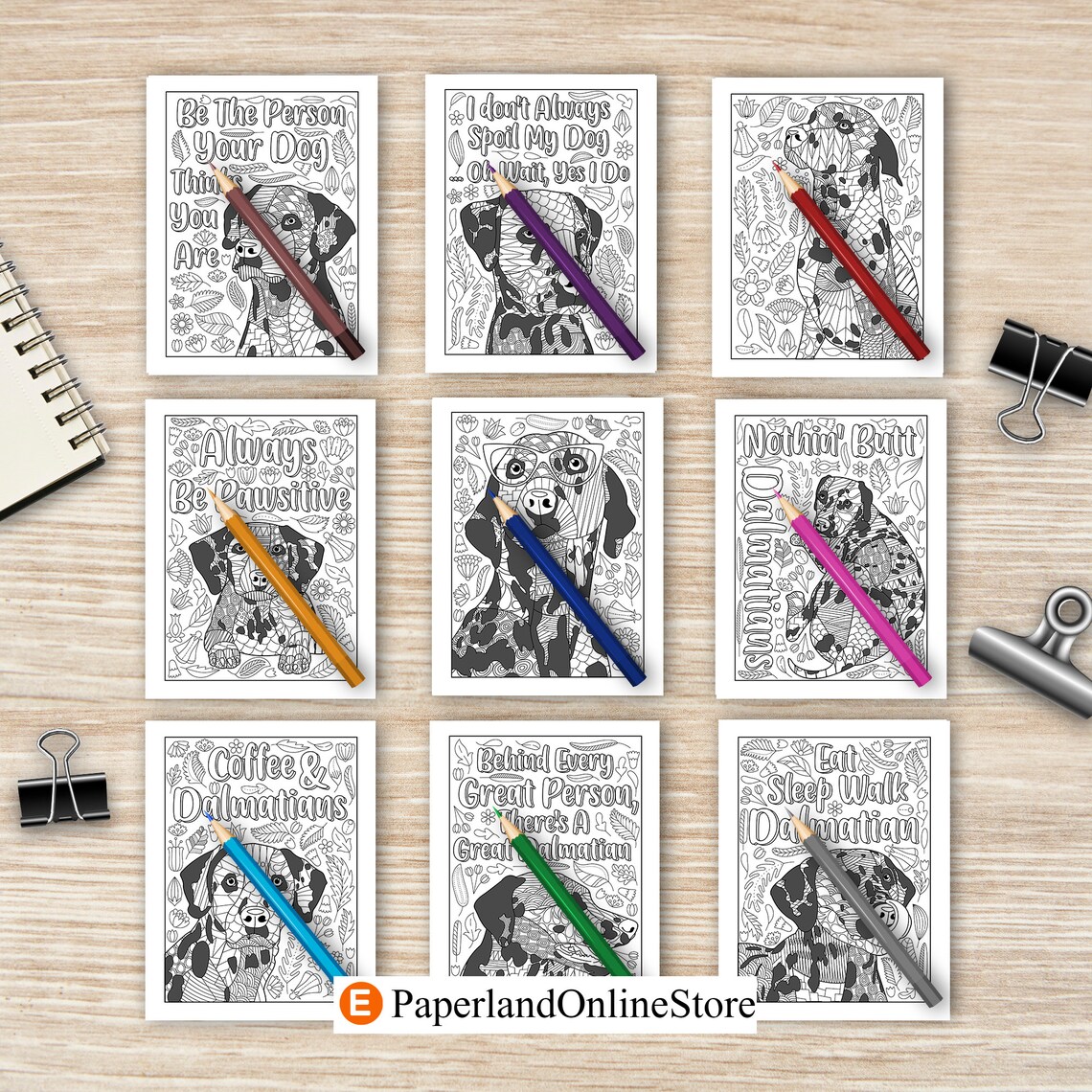 Dalmatian Coloring Book Coloring Books for Adults Gifts for - Etsy