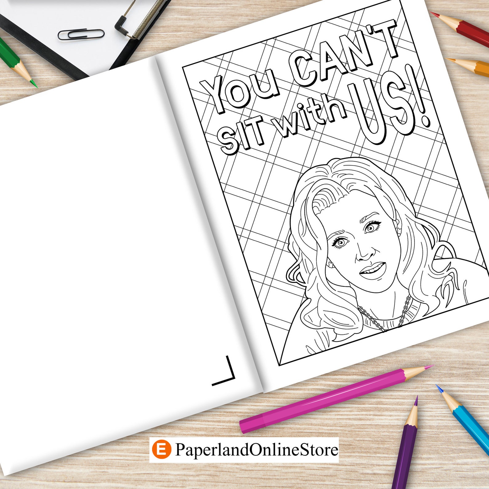 A Very Mean Girl Coloring Book Bachelorette Mean Girls Party - Etsy