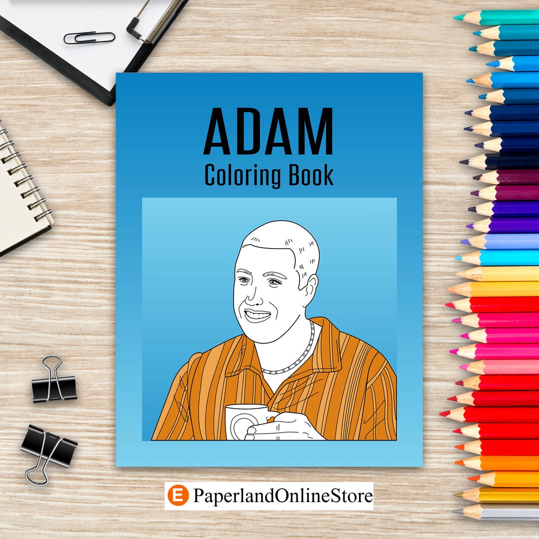 Adam Coloring Book, Coloring Books for Adults, Movie Star Lovers Gifts ...