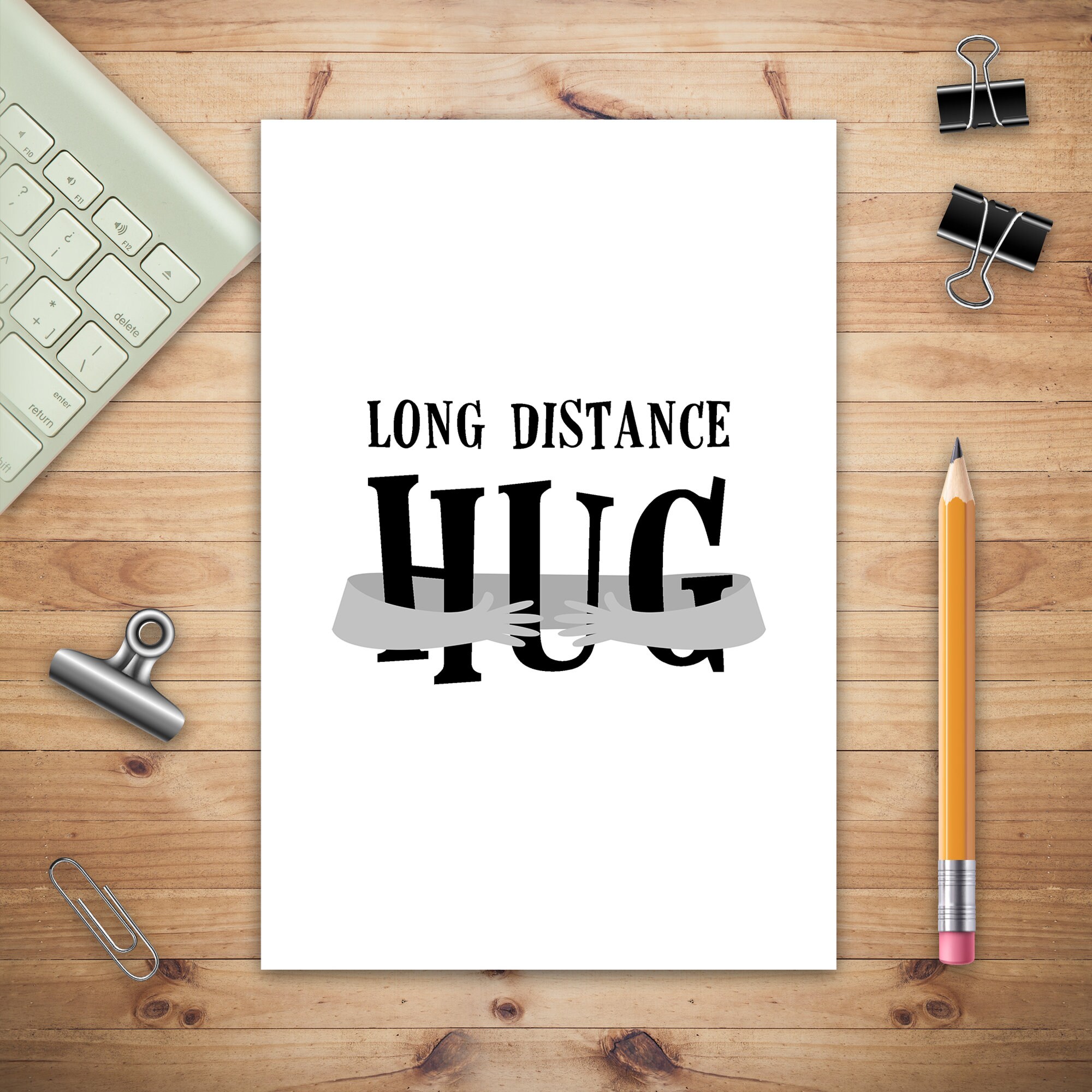 Long Distance Hug Blank Lined Diary Notebook Quarantine | Etsy