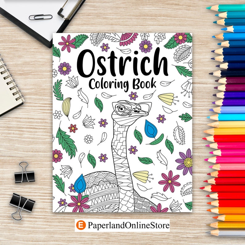 Ostrich Mandala Coloring Book Coloring Books for Adults - Etsy