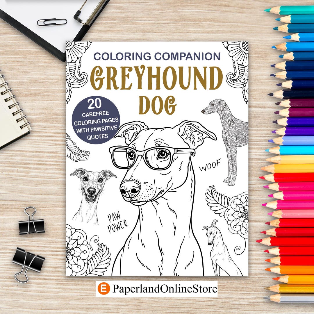 Greyhound Dog Coloring, Whimsical Dog Designs, Hilarious Companion ...