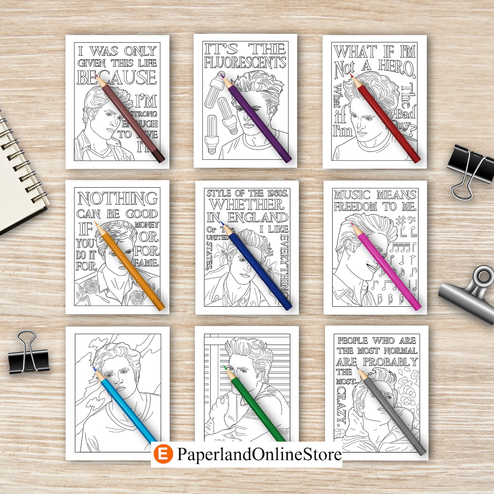 Robert Coloring Book, Coloring Books for Adults, Actor Coloring Pages ...