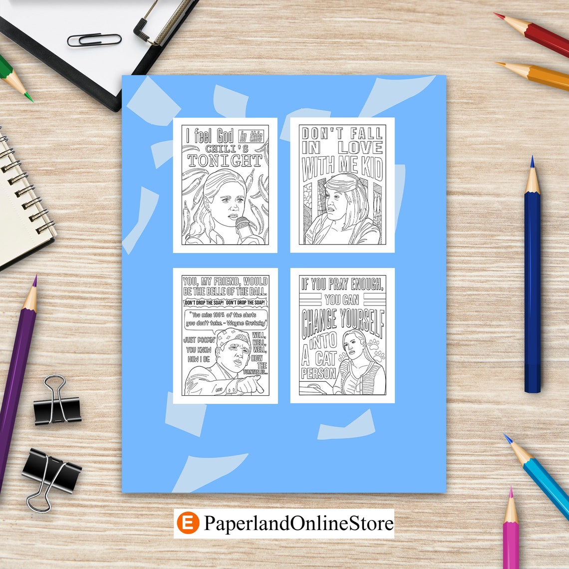 The Office Series Coloring Book Coloring Pages for Adults TV - Etsy