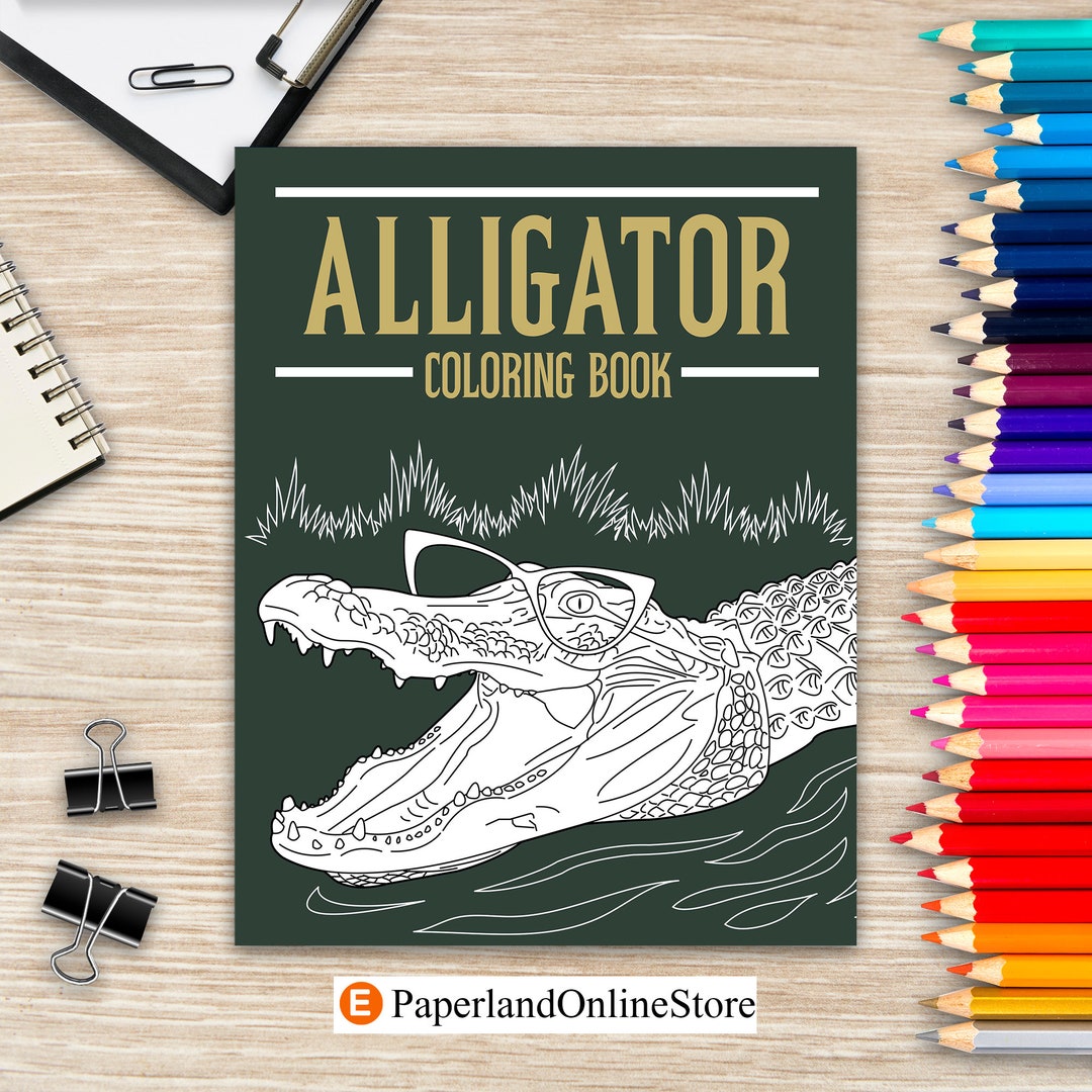Alligator Coloring Book, Coloring Books for Adults, Crocodile Coloring ...
