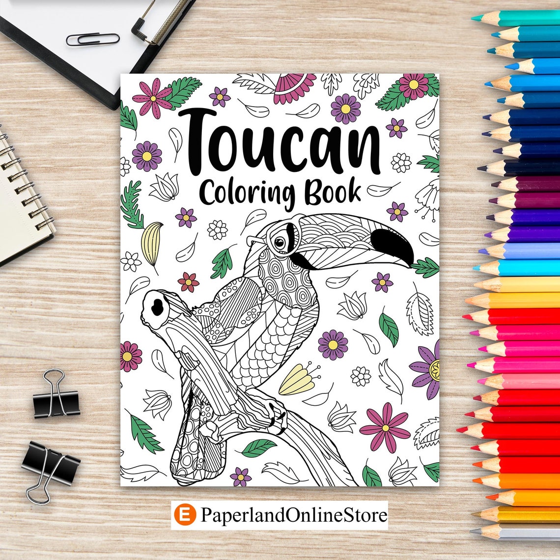 Toucan Coloring Book Coloring Books for Adults Gifts for - Etsy
