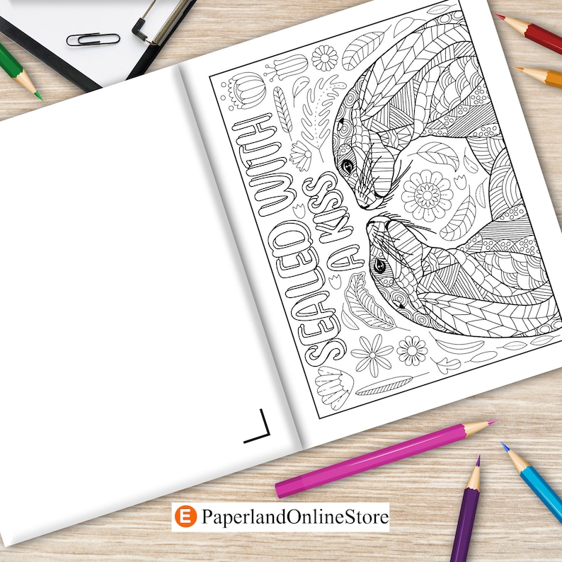 Harp Seal Coloring Book, Coloring Book for Adults, Gift for Painting ...
